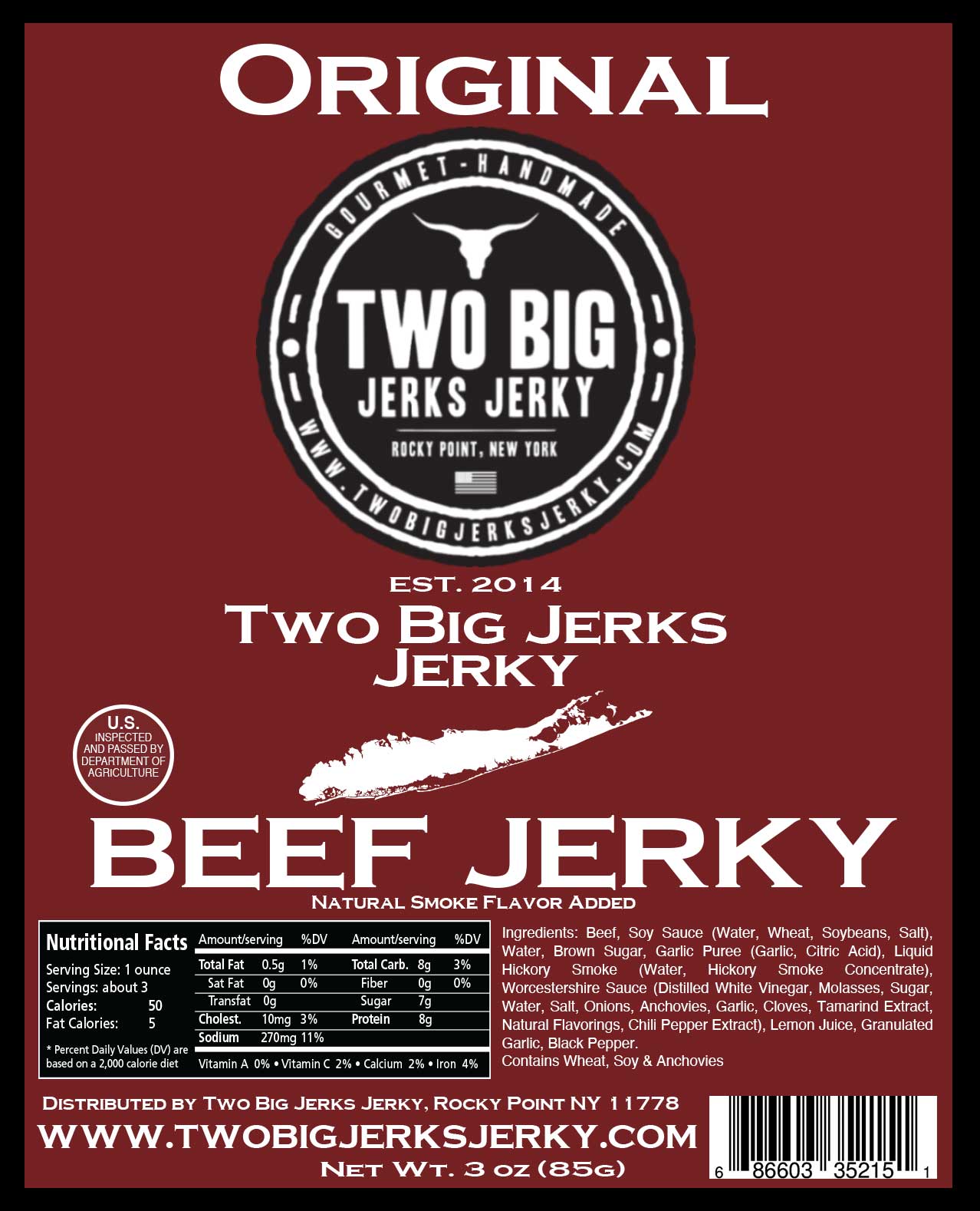 Original Beef Jerky | Two Big Jerks Jerky
